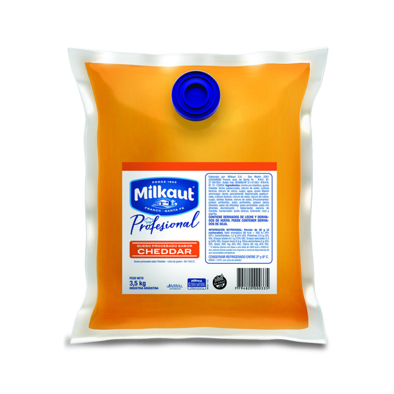 Queso Cheddar Milkaut Pouch – Alimento Americano
